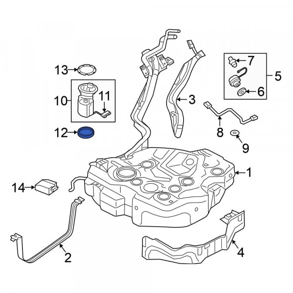 Volkswagen OE 1J0919133B - Fuel Pump Tank Seal