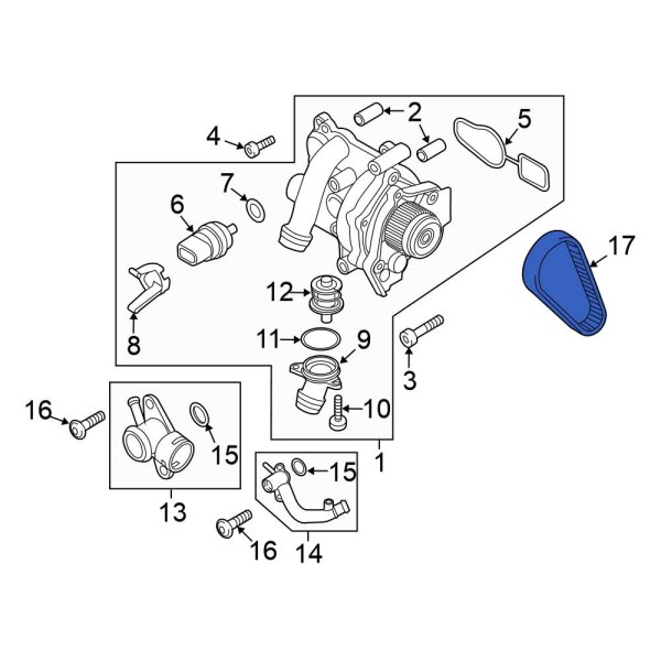 Volkswagen OE 06J260849D - Serpentine Belt