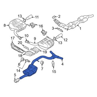 Volkswagen CC OEM Exhaust Parts | Systems, Tips, Pipes — CARiD.com