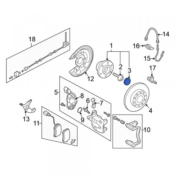 Volkswagen OE 1J0501249C - Rear Wheel Bearing Dust Cap