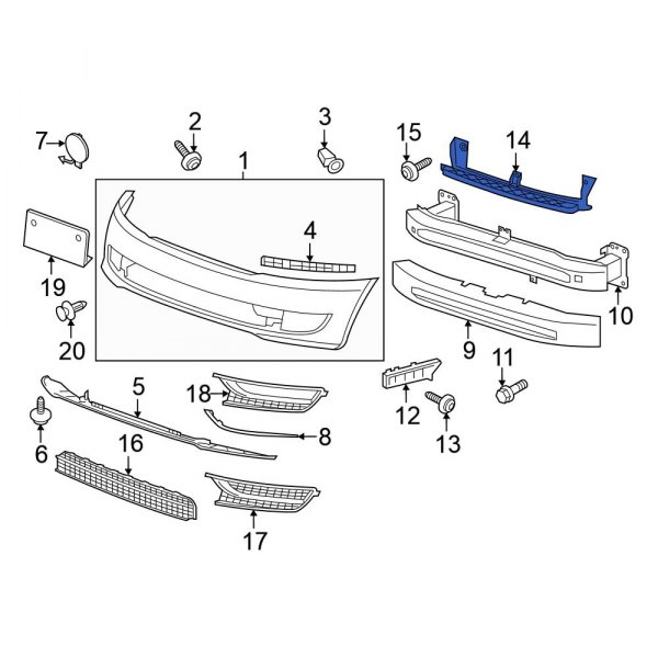 Volkswagen OE 561805705A - Front Bumper Guide