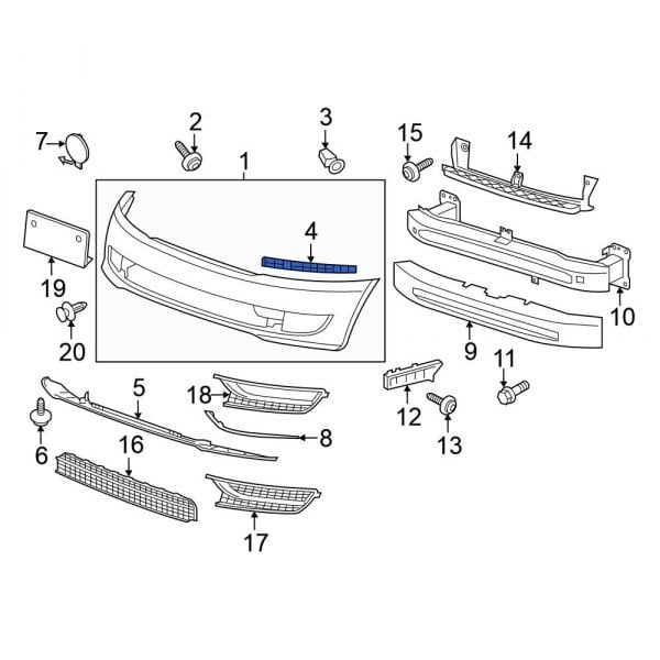 Volkswagen OE 561807723 - Front Left Bumper Cover Support Rail