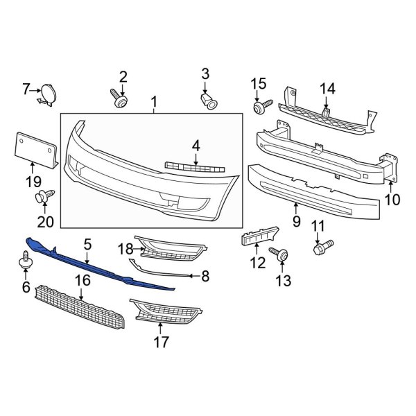 Volkswagen OE 561805903A9B9 - Front Spoiler