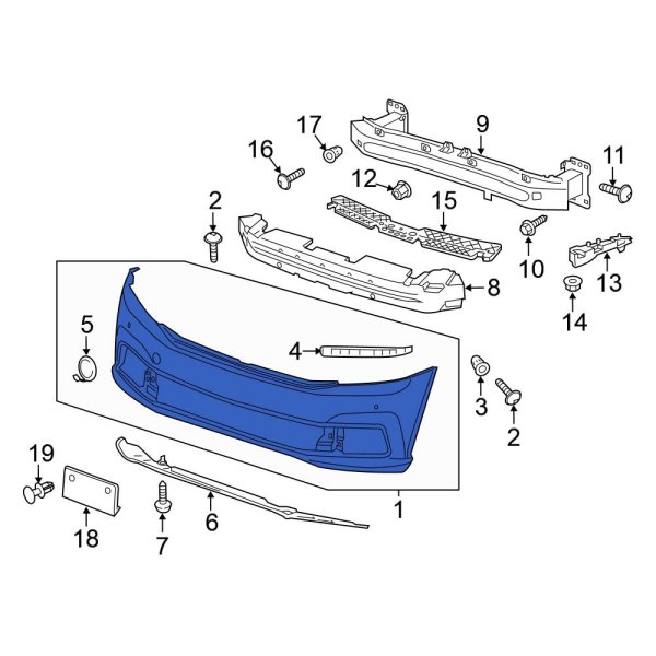 Volkswagen OE 561807217DGRU - Front Bumper Cover