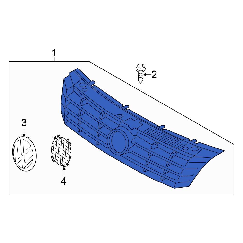 Volkswagen OE 561853651BOQE - Front Grille