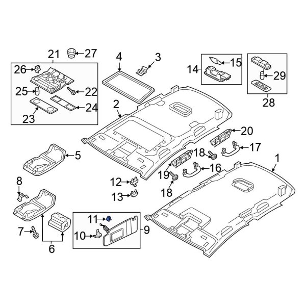 Volkswagen OE 6R0867633A - Sun Visor Clip