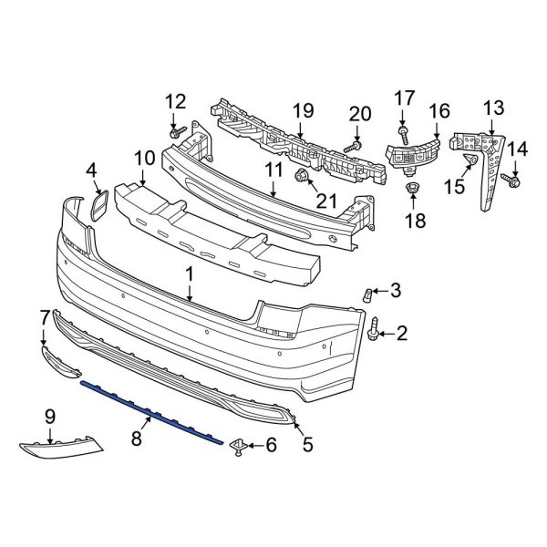 Volkswagen OE 561853666M9B9 - Front Right Lower Bumper Trim