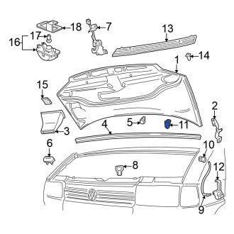 Volkswagen Eurovan Replacement Hood Hardware — CARiD.com