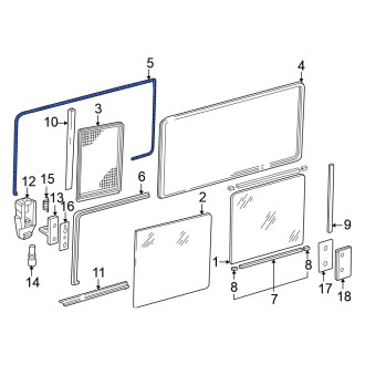 Volkswagen Eurovan OEM Window Parts | Visors, Regulators — CARiD.com