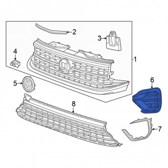 Volkswagen Atlas Replacement Grilles | Moldings, Brackets - CARiD.com
