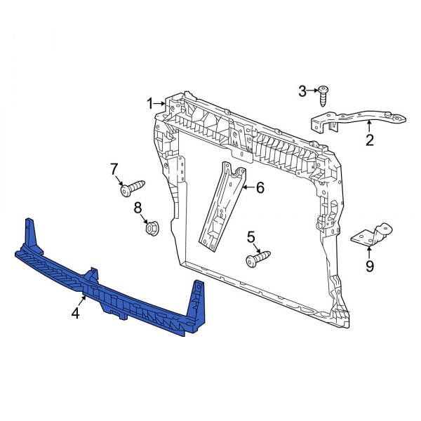 Volkswagen OE 3CN807192A - Front Bumper Cover Support Rail