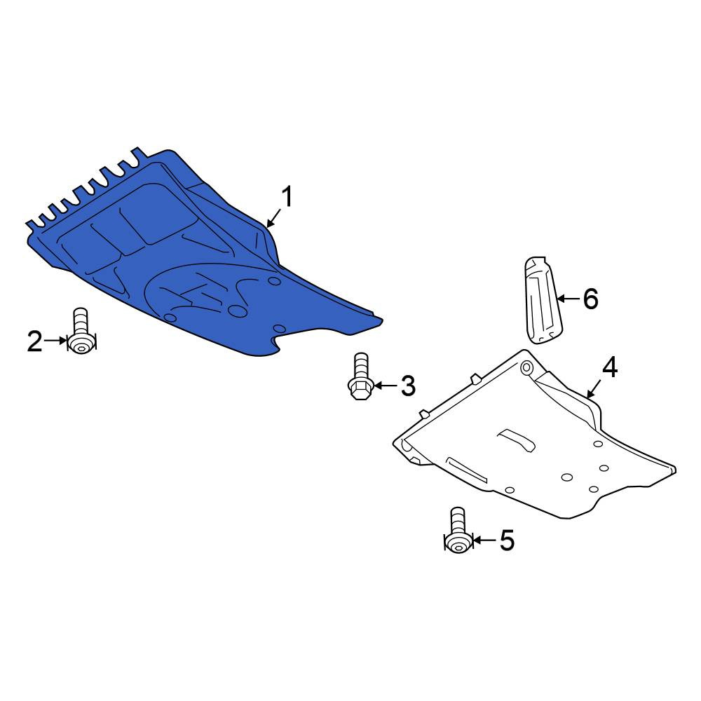 Volkswagen OE 3QF825236G - Front Radiator Support Splash Shield
