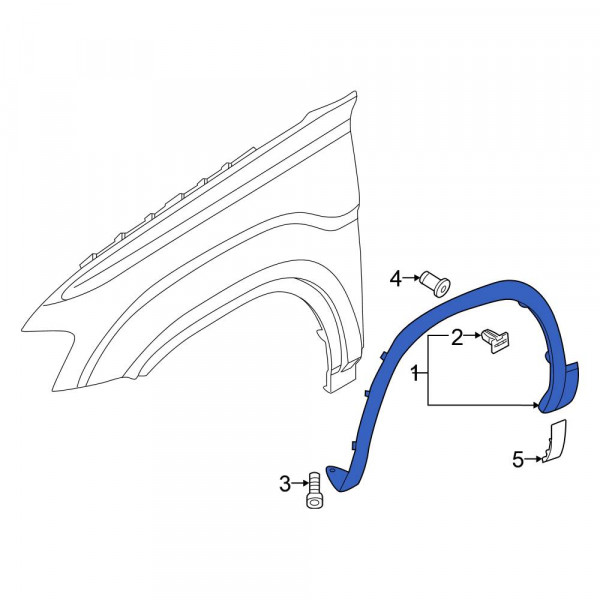 Volkswagen OE 3CN853818C9B9 - Rear Right Wheel Arch Molding