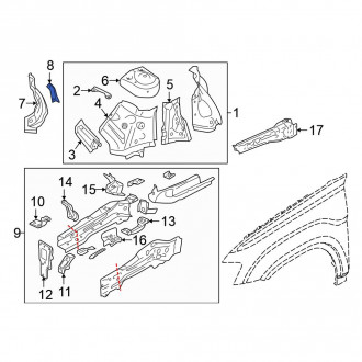 Volkswagen Atlas Fender Support Braces & Hardware — CARiD.com
