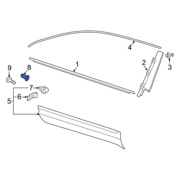 Volkswagen OE 3C0853586 - Door Molding Grommet