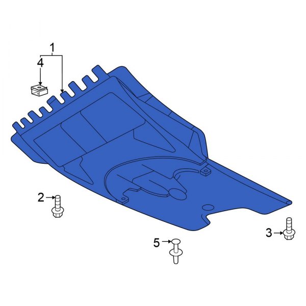 Volkswagen OE 3QF825236G - Front Radiator Support Splash Shield