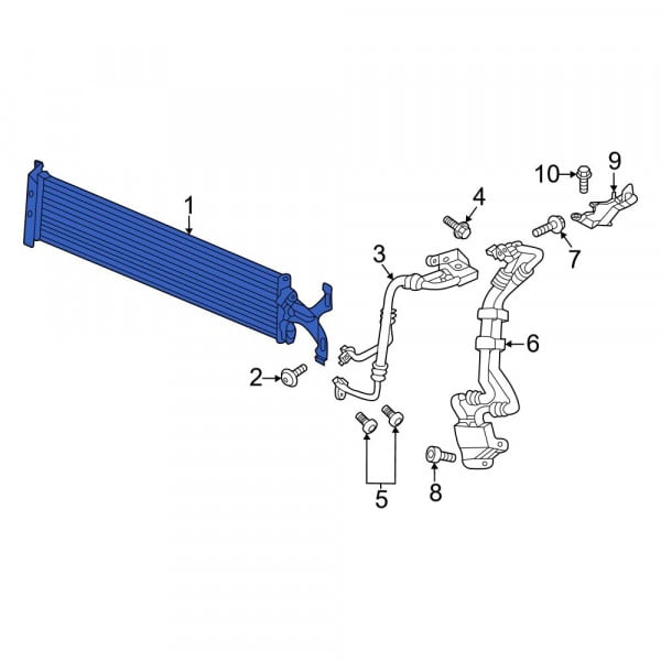 Volkswagen OE 3QF317019D - Automatic Transmission Oil Cooler