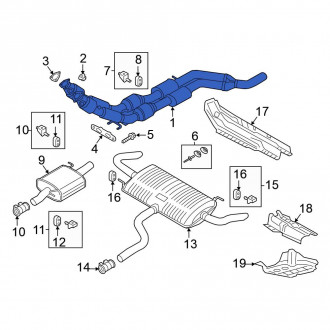 Volkswagen Atlas OEM Exhaust Parts | Systems, Tips, Pipes — CARiD.com