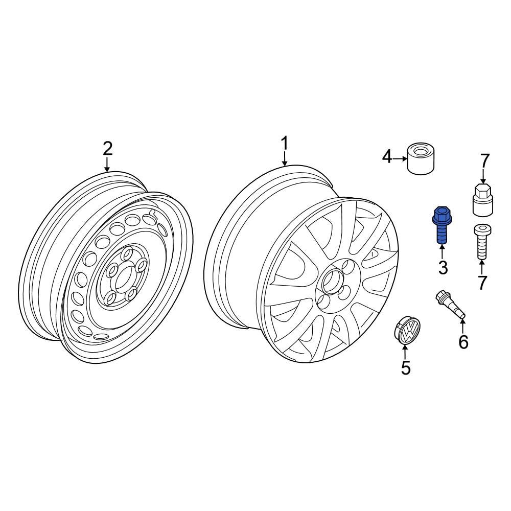 Volkswagen OE WHT002438 - Wheel Lug Bolt