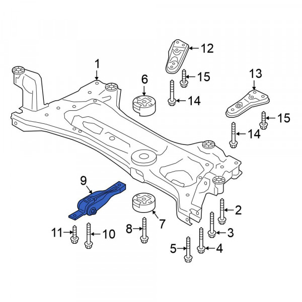 Volkswagen OE 3QD199855 - Front Engine Support Rod