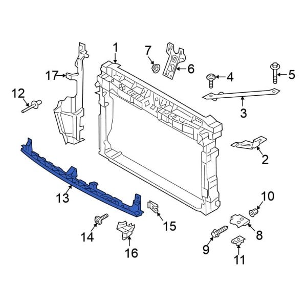 Volkswagen OE 5GM805705A - Front Radiator Support Air Deflector
