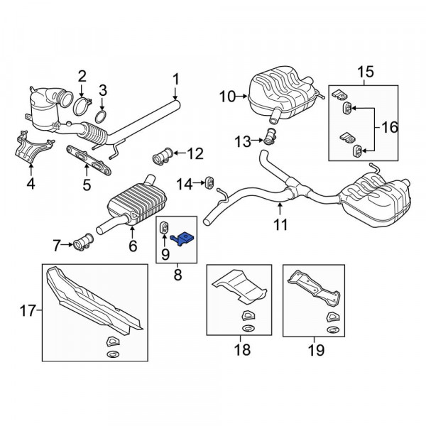 Volkswagen OE 5Q0253144N - Exhaust System Hanger Bracket