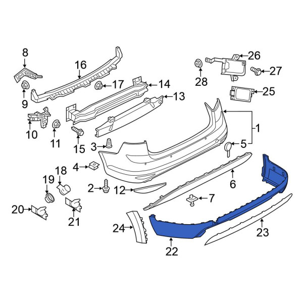 Volkswagen OE 5GM807434B9B9 - Rear Outer Valance Panel