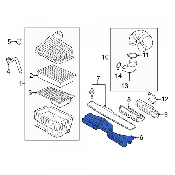 Volkswagen OE 5QM129254 - Engine Air Intake Hose