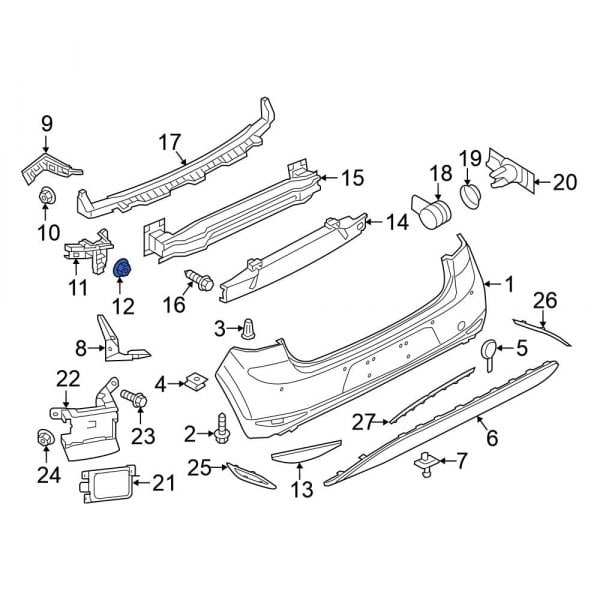 Volkswagen OE WHT003207 - Bumper Cover Nut