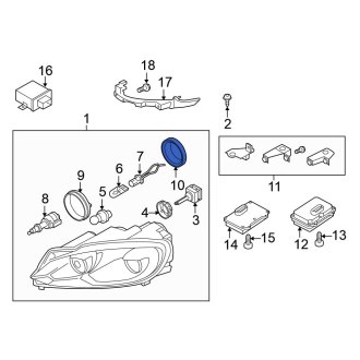 Volkswagen Atlas Headlight Components | Brackets, Adapters — CARiD.com