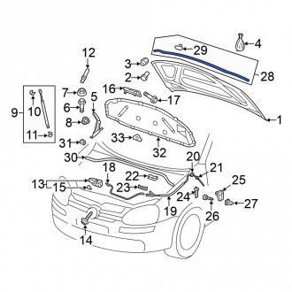 Volkswagen Golf Hood Weatherstripping Seals — CARiD.com