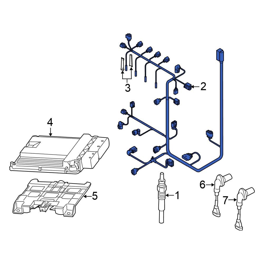 Volkswagen OE 4G0971782 - Diesel Glow Plug Connector
