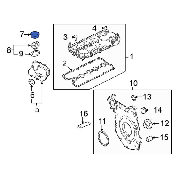 Volkswagen OE 06E109345A - Front Engine Camshaft Seal