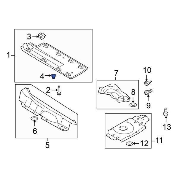 Volkswagen OE WHT000713 - Front Exhaust Heat Shield Nut