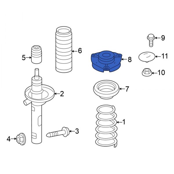 Volkswagen OE 1K0412331B - Front Suspension Strut Mount