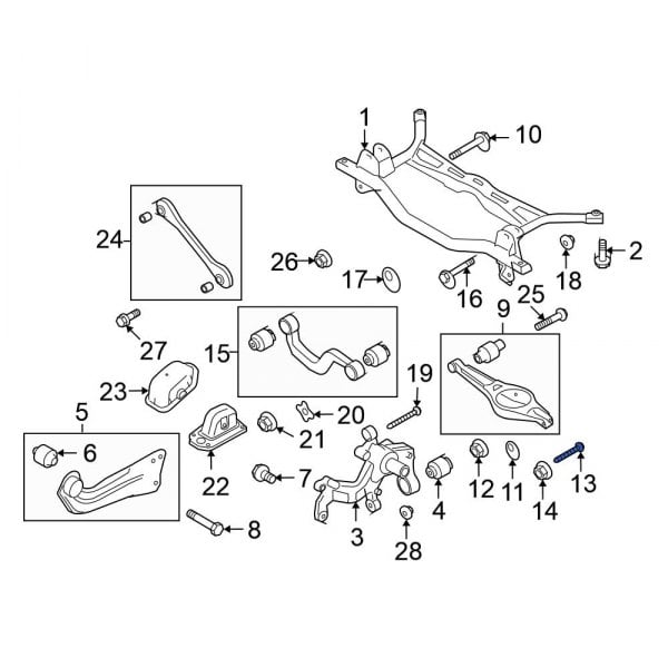 Volkswagen OE WHT000228 - Rear Lower Alignment Camber Adjusting ...