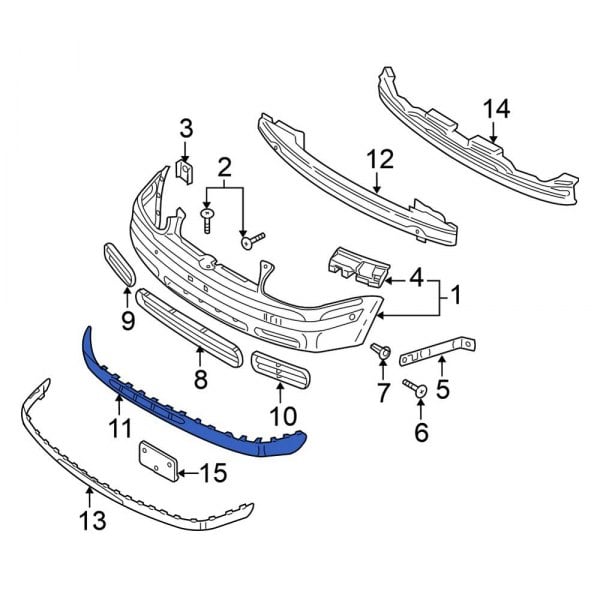Volkswagen OE 1J0805903AB41 - Front Valance Panel