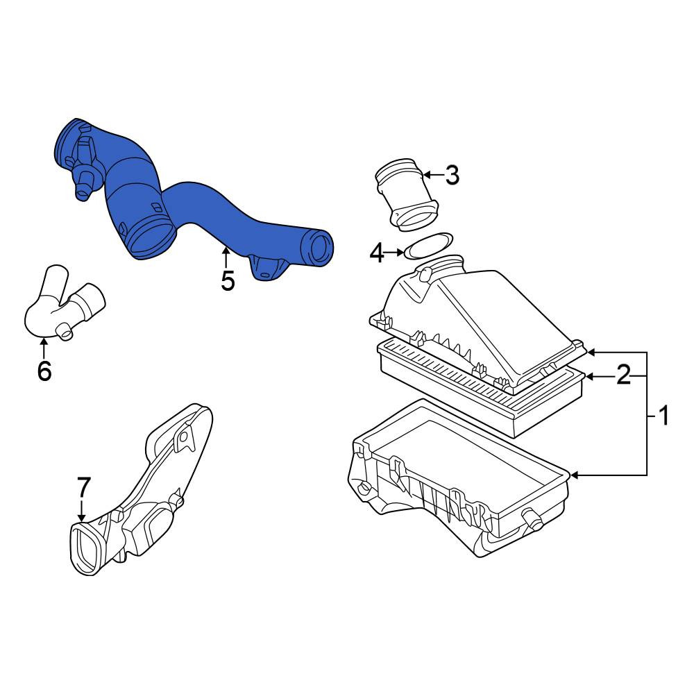 Volkswagen OE 1J0129684CB - Engine Air Intake Hose