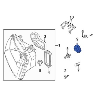 Volkswagen Jetta Headlight Components | Brackets, Adapters — CARiD.com