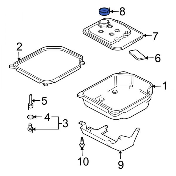 Volkswagen OE 01M325443 - Transmission Filter Gasket