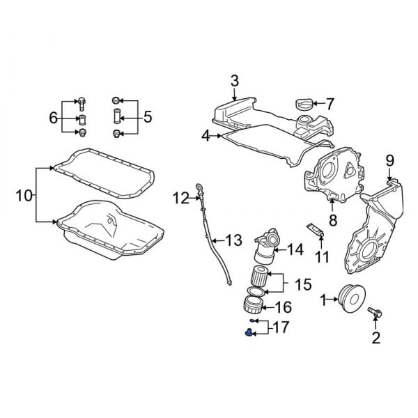 Volkswagen OE WHT000897A - Engine Oil Filter Housing Drain Plug