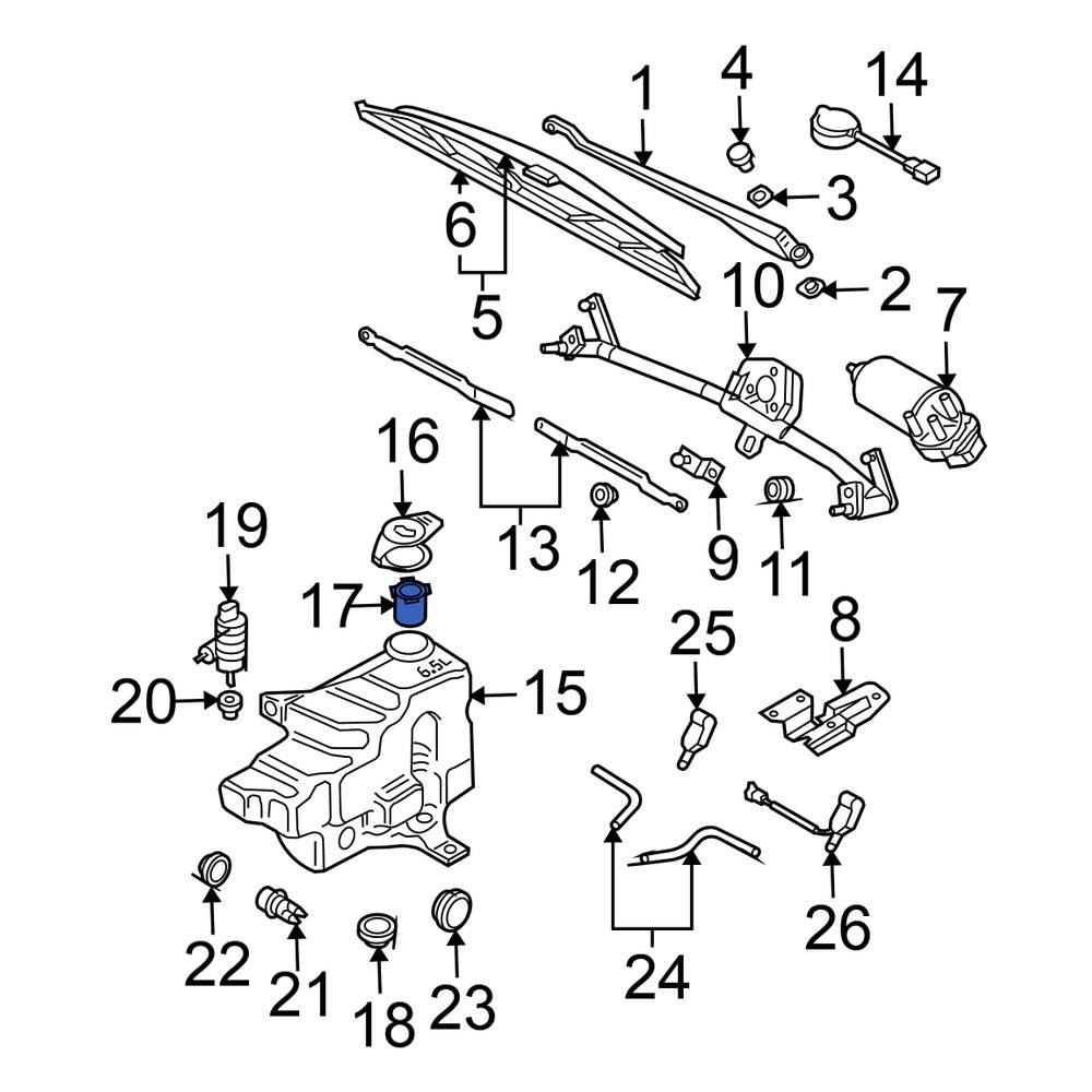Volkswagen OE 4A0955485 - Front Washer Fluid Strainer