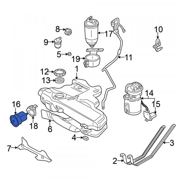 Volkswagen OE 1J0201051B - Fuel Filter