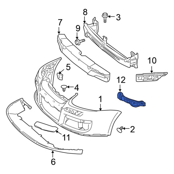 Volkswagen OE 1K0807890B - Front Right Bumper Guide