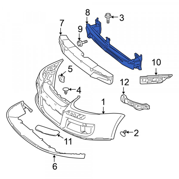Volkswagen OE 1K5807109E - Front Bumper Impact Bar