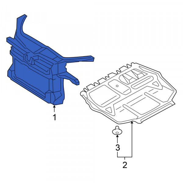 Volkswagen OE 1K0805588R - Front Radiator Support Panel