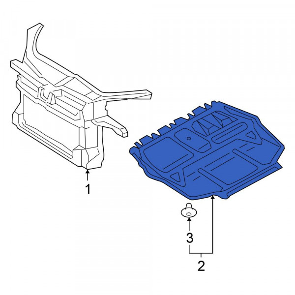 Volkswagen OE 1K0825235AE - Front Radiator Support Splash Shield