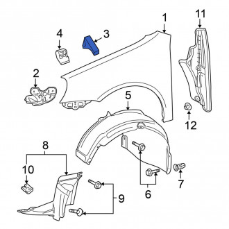 Volkswagen Jetta Fender Support Braces & Hardware — CARiD.com