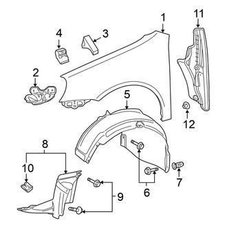 2009 Volkswagen Jetta OEM Fenders - Front, Rear, Inner | CARiD