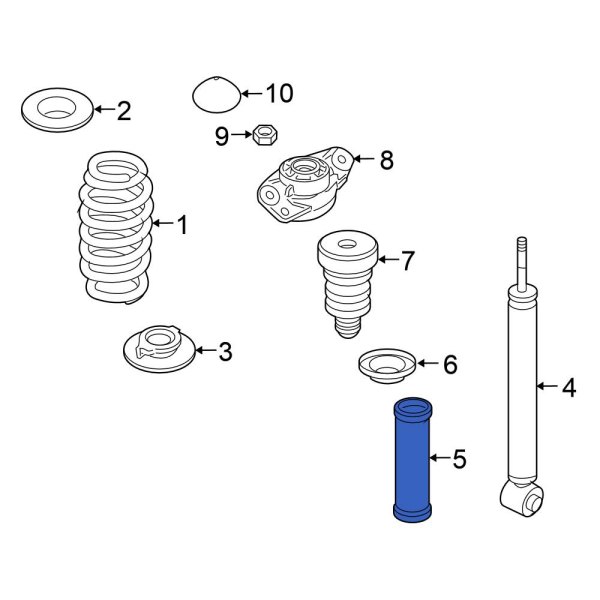 Volkswagen OE 1K0513425A - Rear Suspension Shock Absorber Bellows